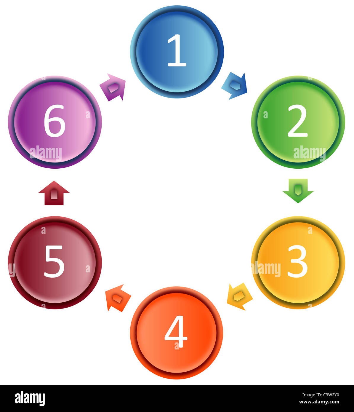 Blank numbered cycle process business diagram illustration Stock Photo ...