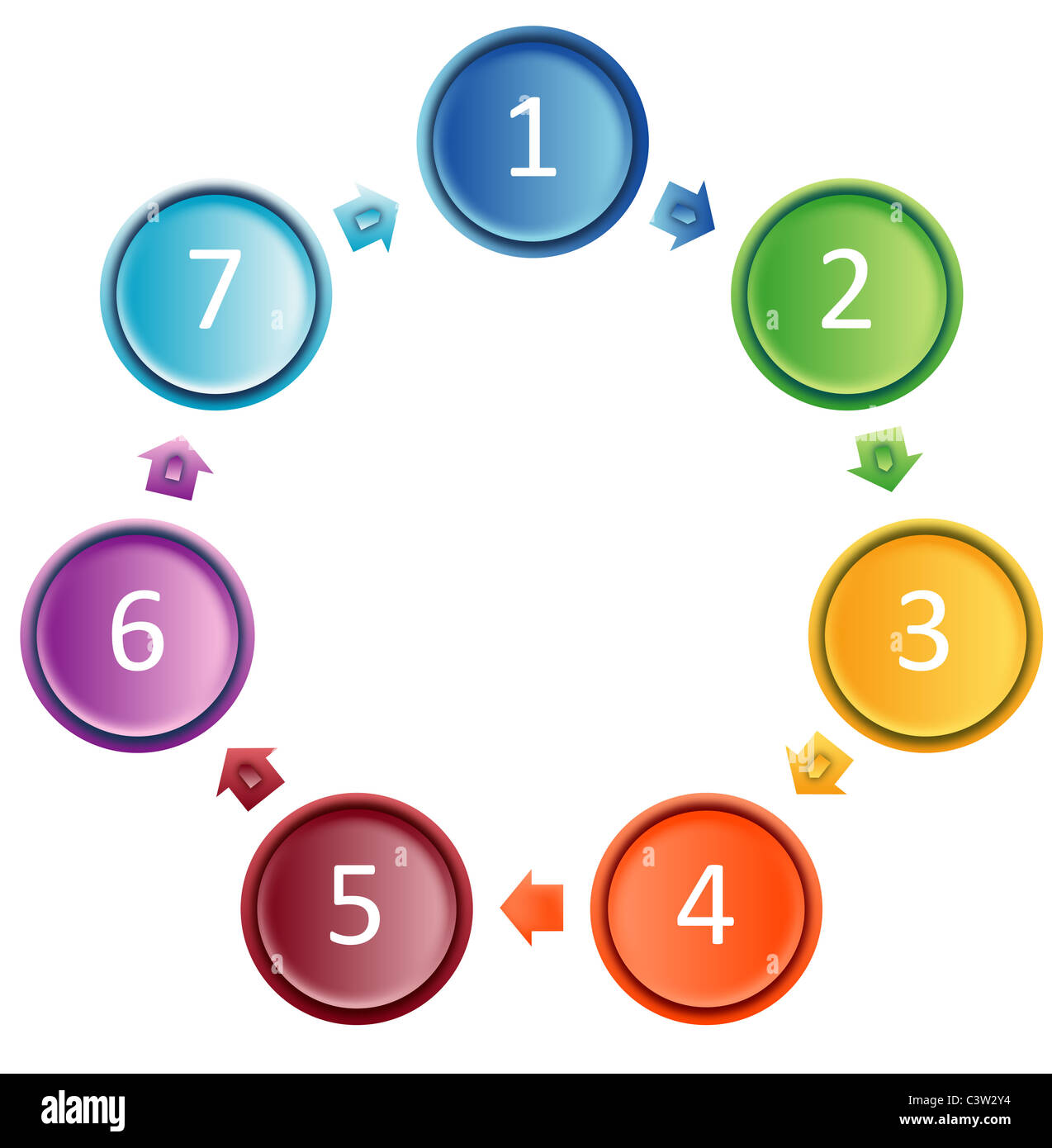 Blank numbered cycle process business diagram illustration Stock Photo ...