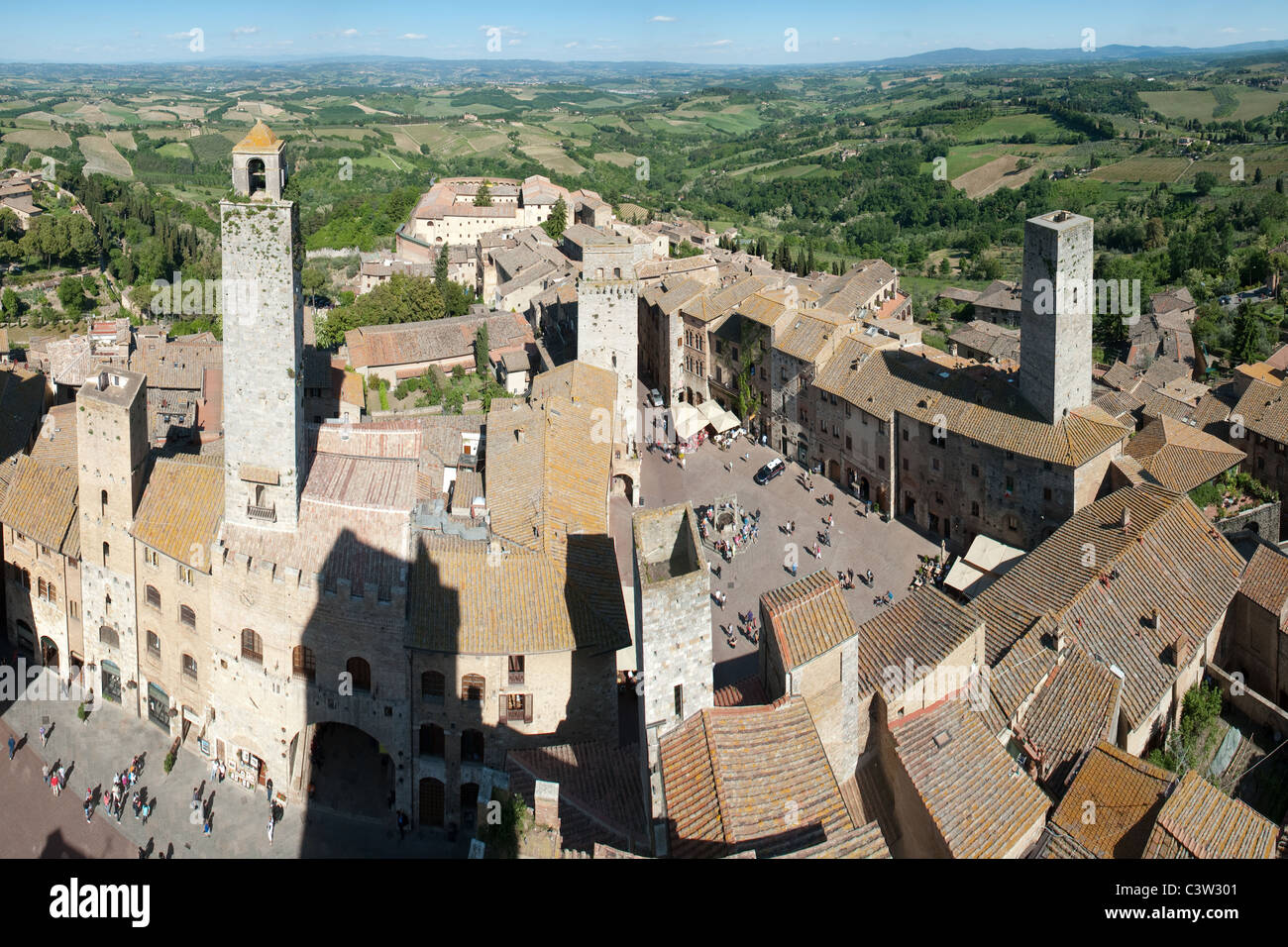 This is an image of San Gimignano, a beautiful walled medieval town in ...