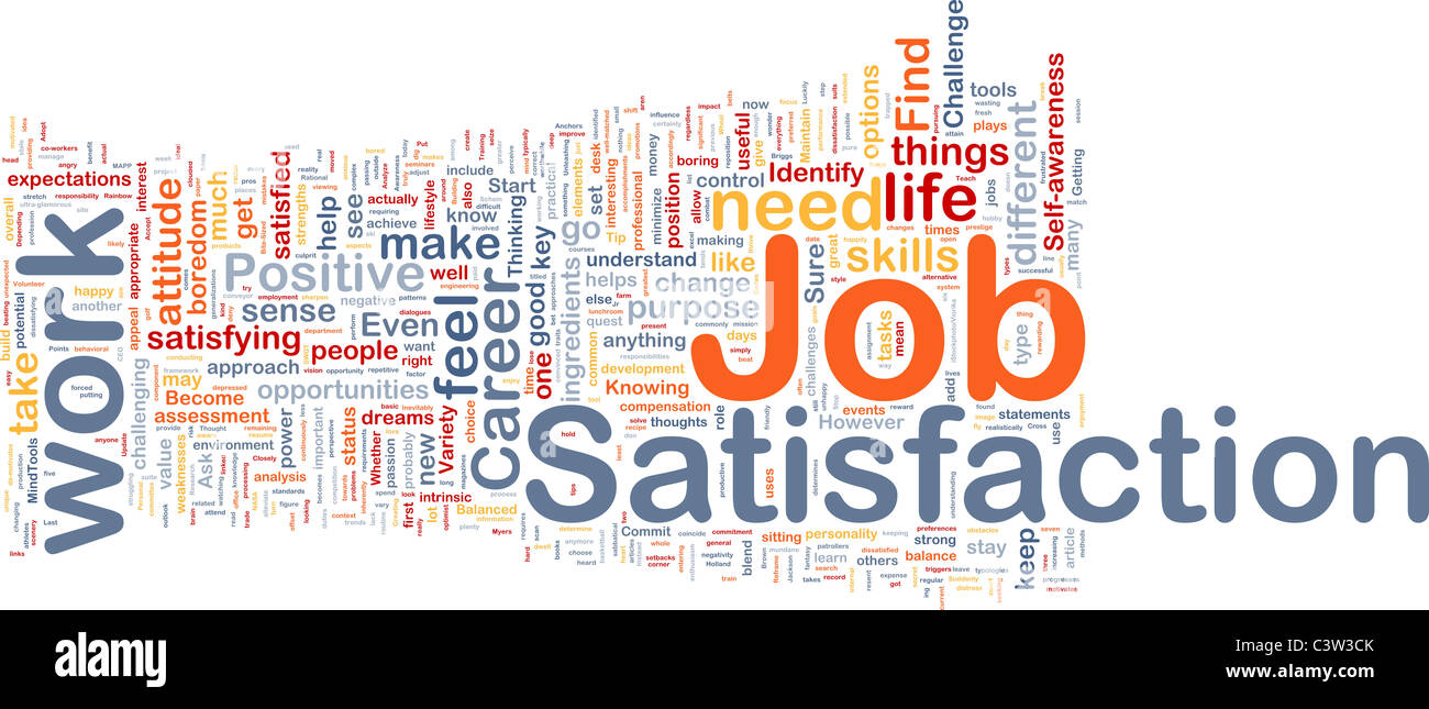Background concept wordcloud illustration of job satisfaction Stock ...