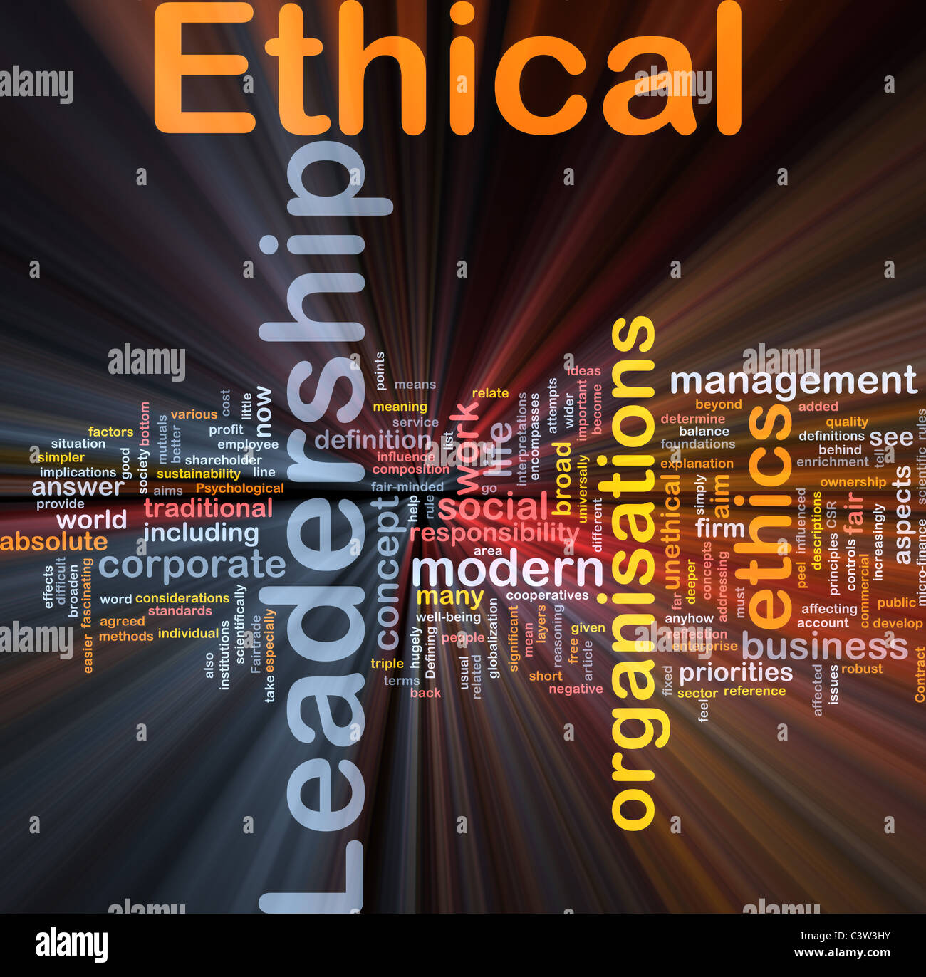 Background concept wordcloud illustration of ethical leadership glowing ...