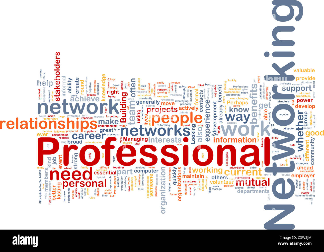 Background concept wordcloud illustration of professional networking ...