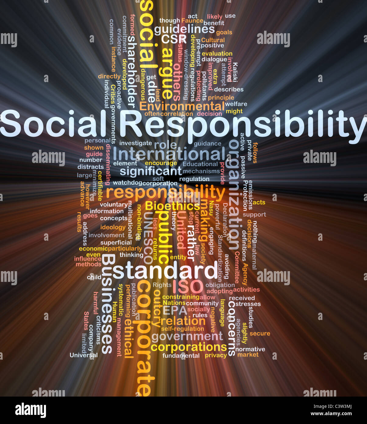 Background concept wordcloud illustration of social responsibility ...