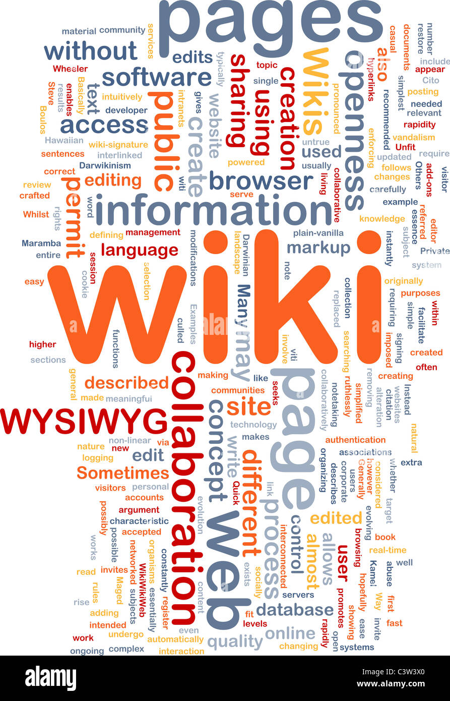 Wiki software background hi-res stock photography and images - Alamy