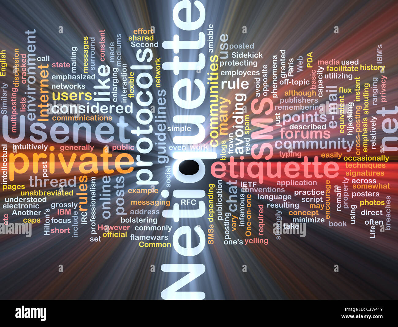 Netiquette background hi-res stock photography and images - Alamy