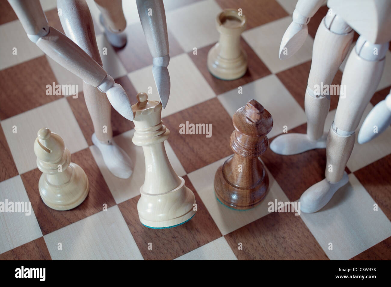 White player delivers checkmate Stock Photo - Alamy