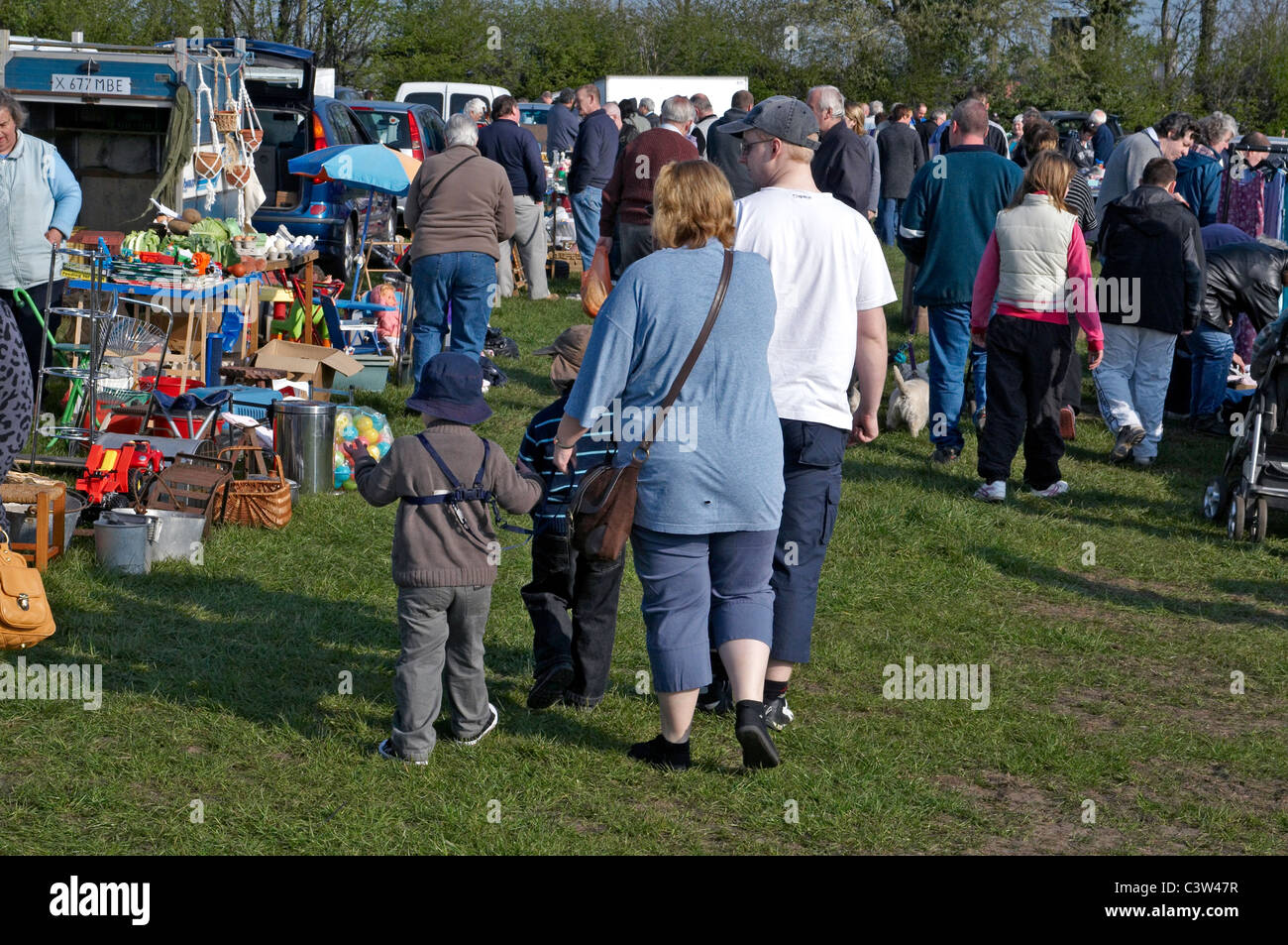 A busy Car Boot sale in Lincolnshire Stock Photo - Alamy