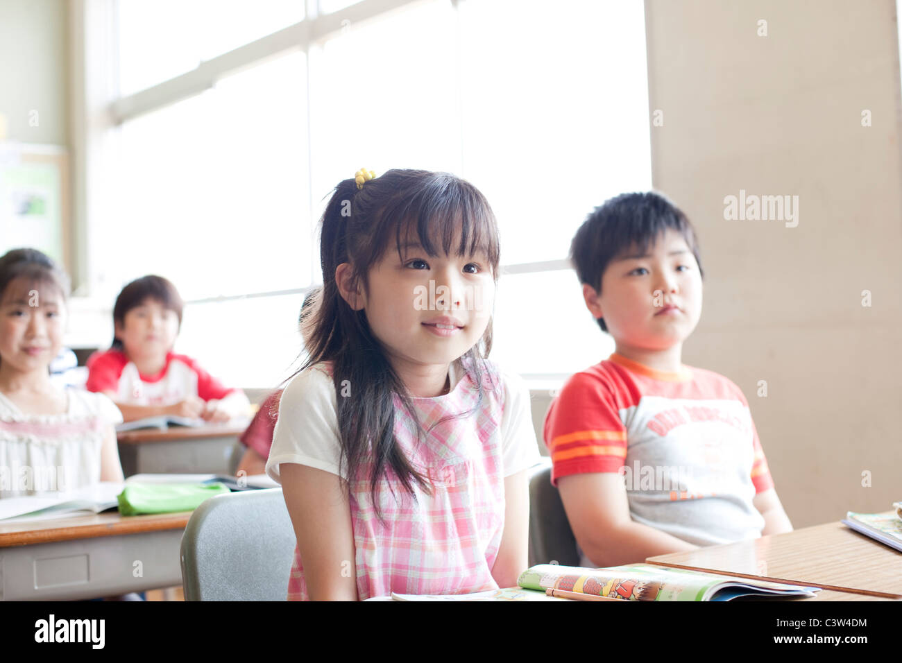 Schoolchildren in Classroom Stock Photo - Alamy