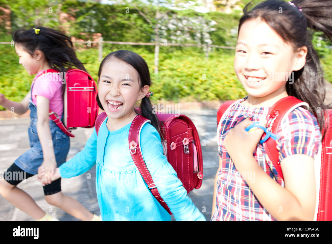 Girls Going to School Stock Photo - Alamy