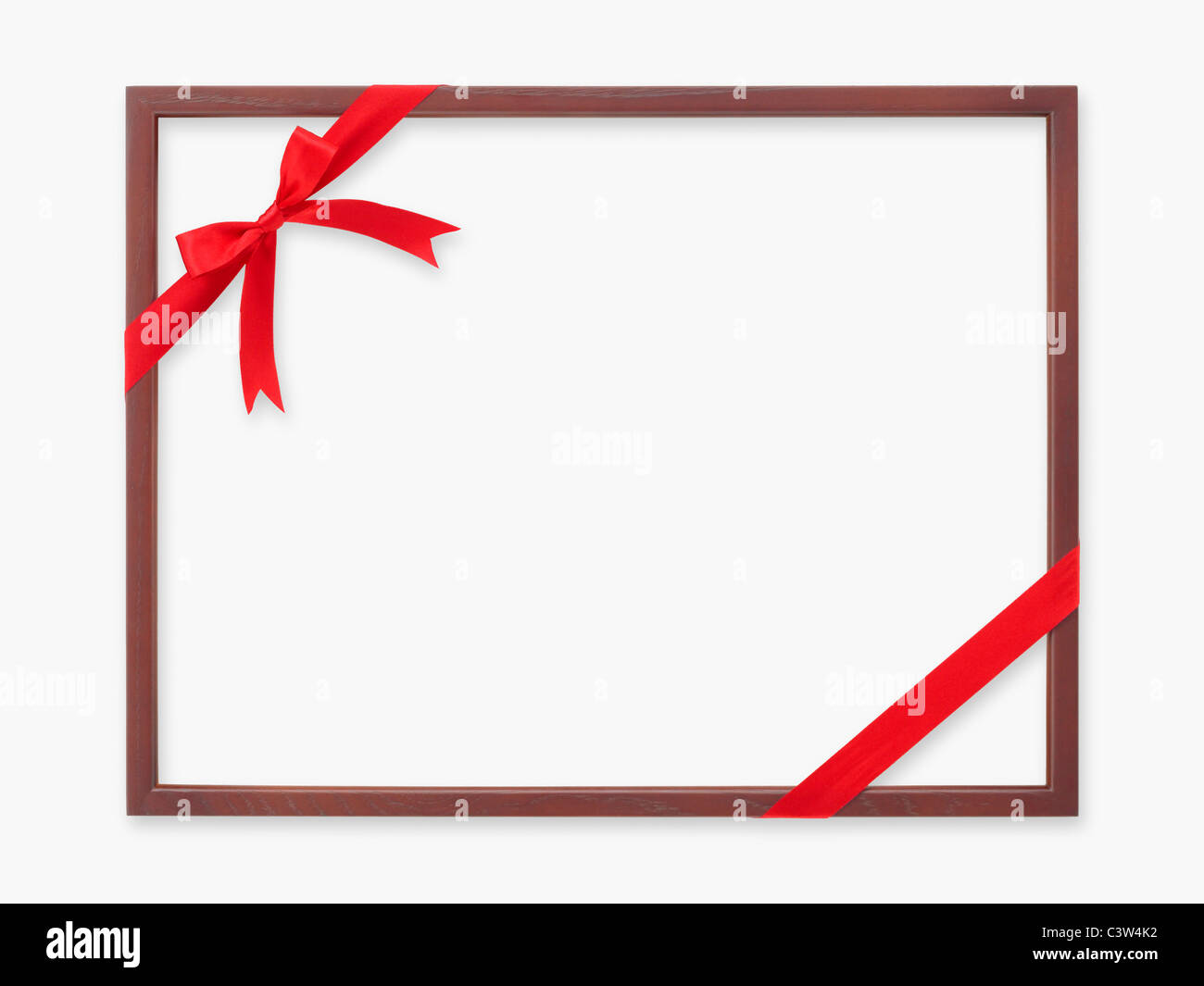 Picture frame wrapped in ribbon Stock Photo - Alamy