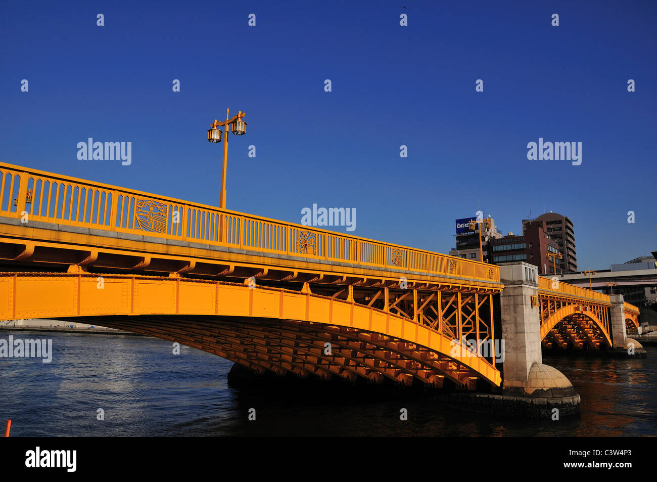Kuramae bridge over Sumida river, Sumida ward, Tokyo Prefecture, Honshu ...