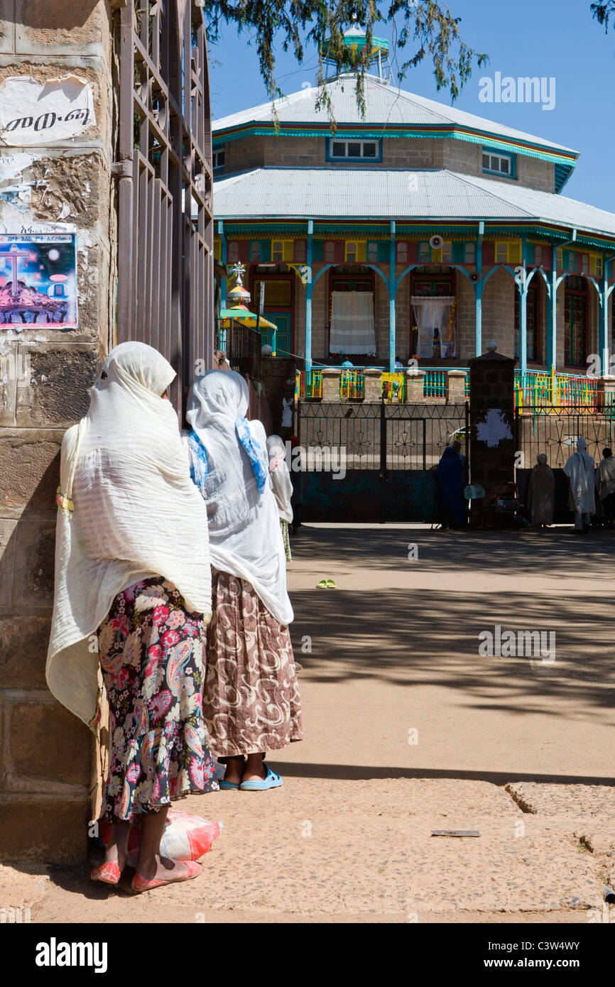 Pilgrims at the Entoto Maryam Church, Entoto Mountains, Addis Ababa ...