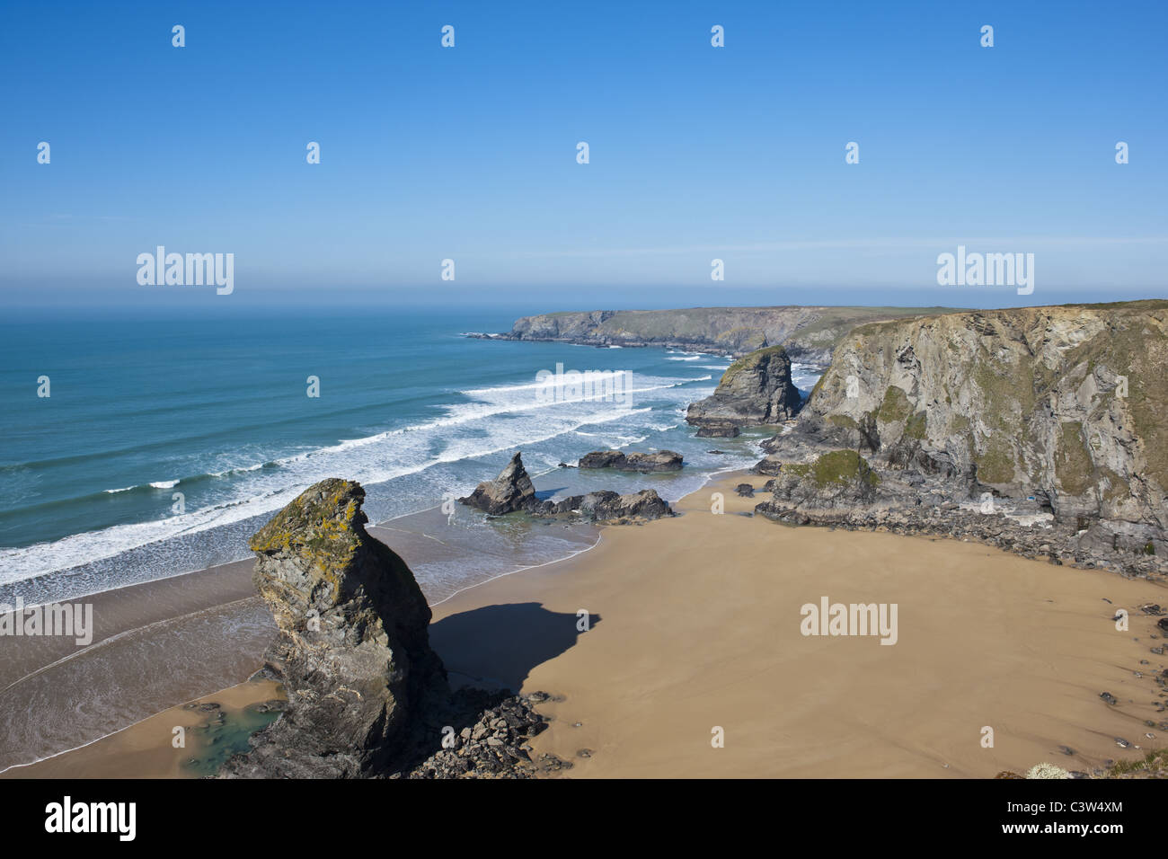 Bedruthan Steps, Cornwall Stock Photo - Alamy