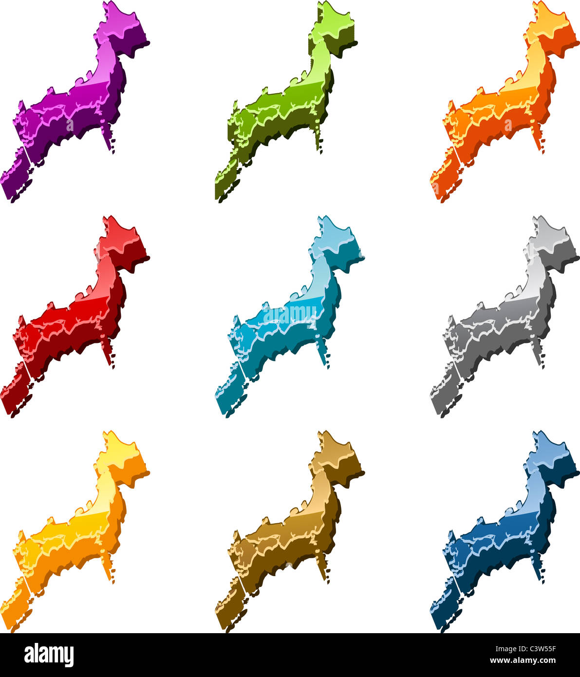Japan map clipart hi-res stock photography and images - Alamy