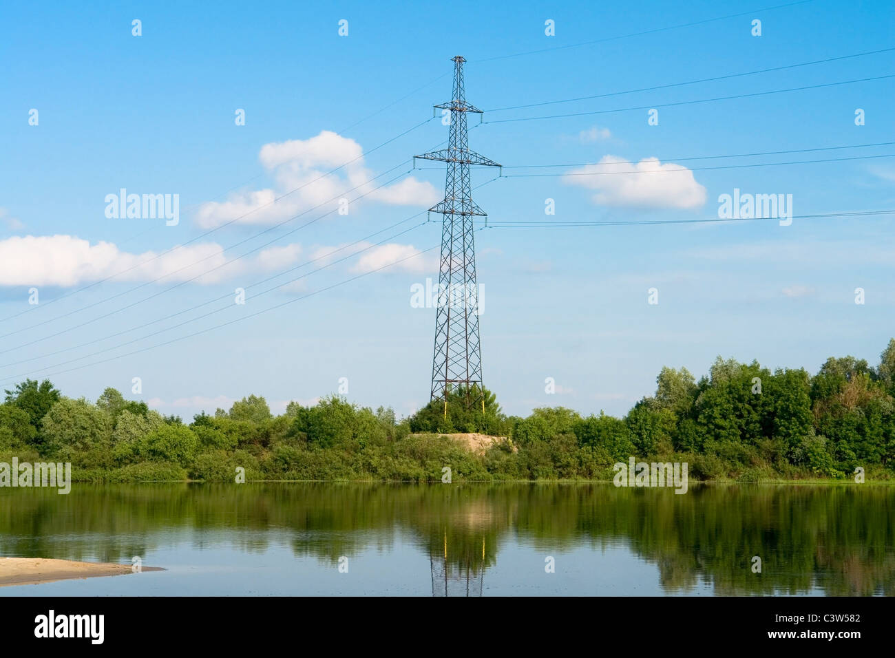 Powerlines woods hi-res stock photography and images - Alamy