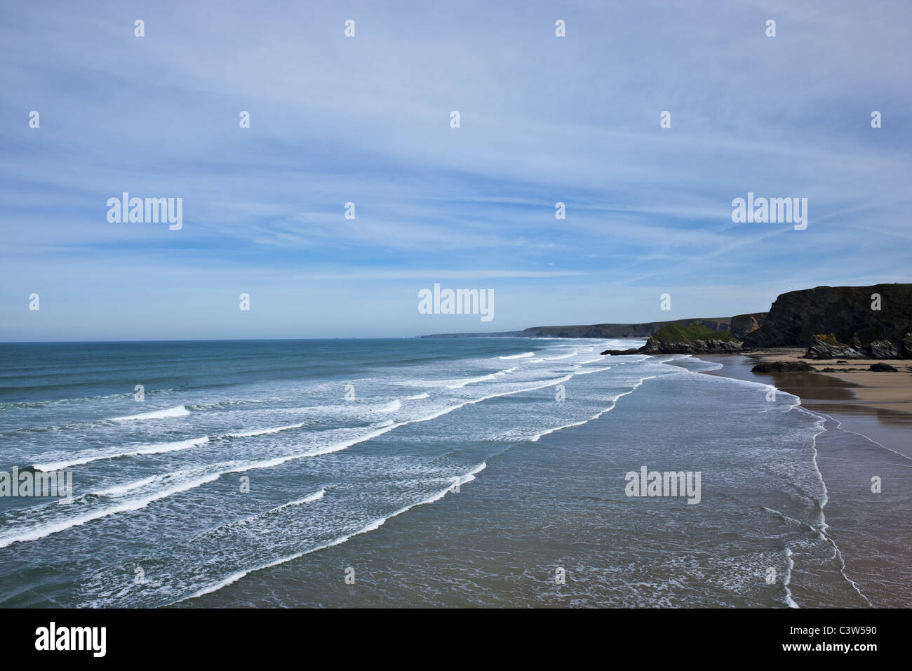 Tregurrian beach hi-res stock photography and images - Alamy
