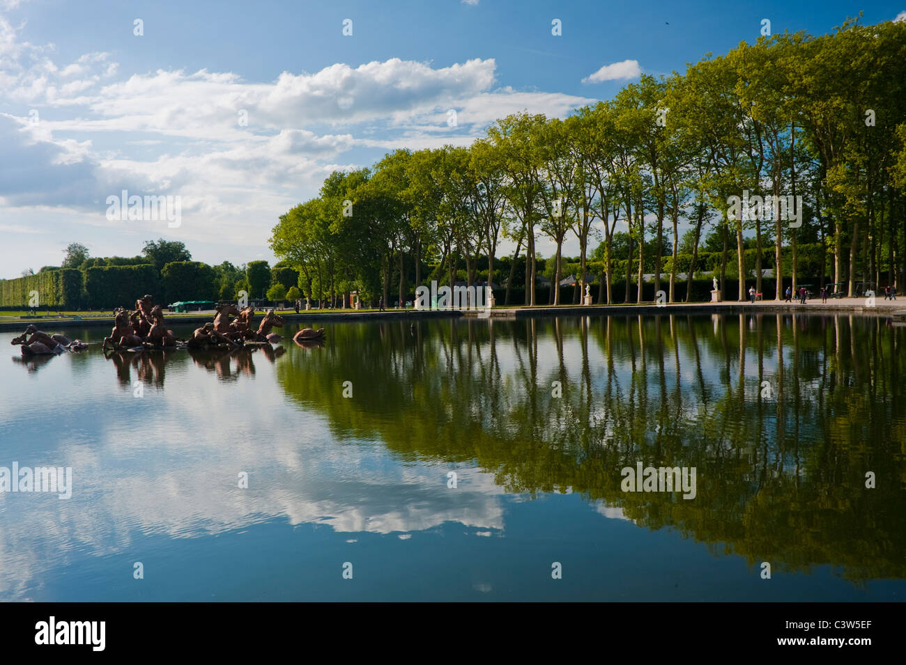 Versailles, France, Urban Park Scenes, Landscape Garden Pond, "Chateau ...