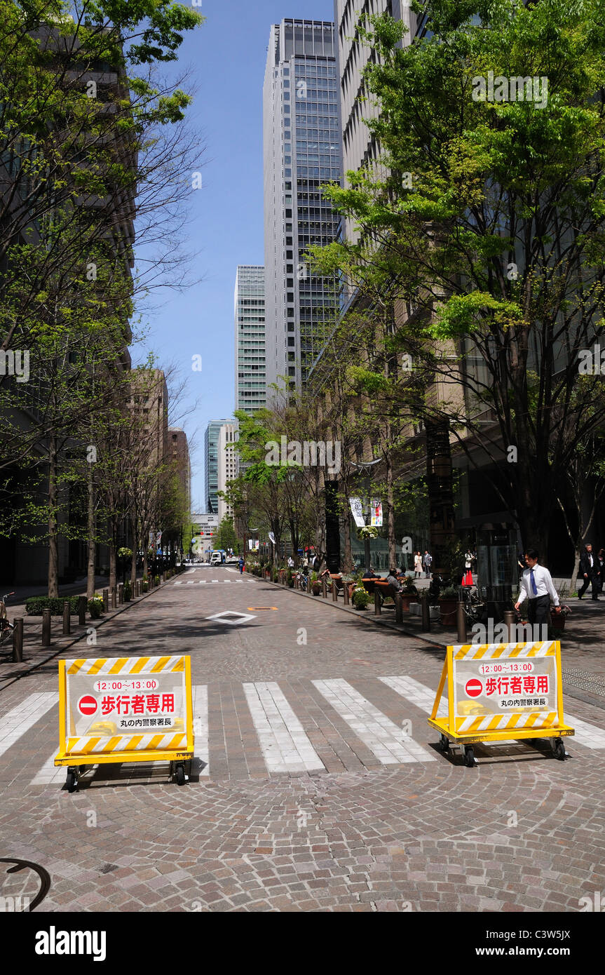 Blocked Road in Marunouchi Stock Photo - Alamy