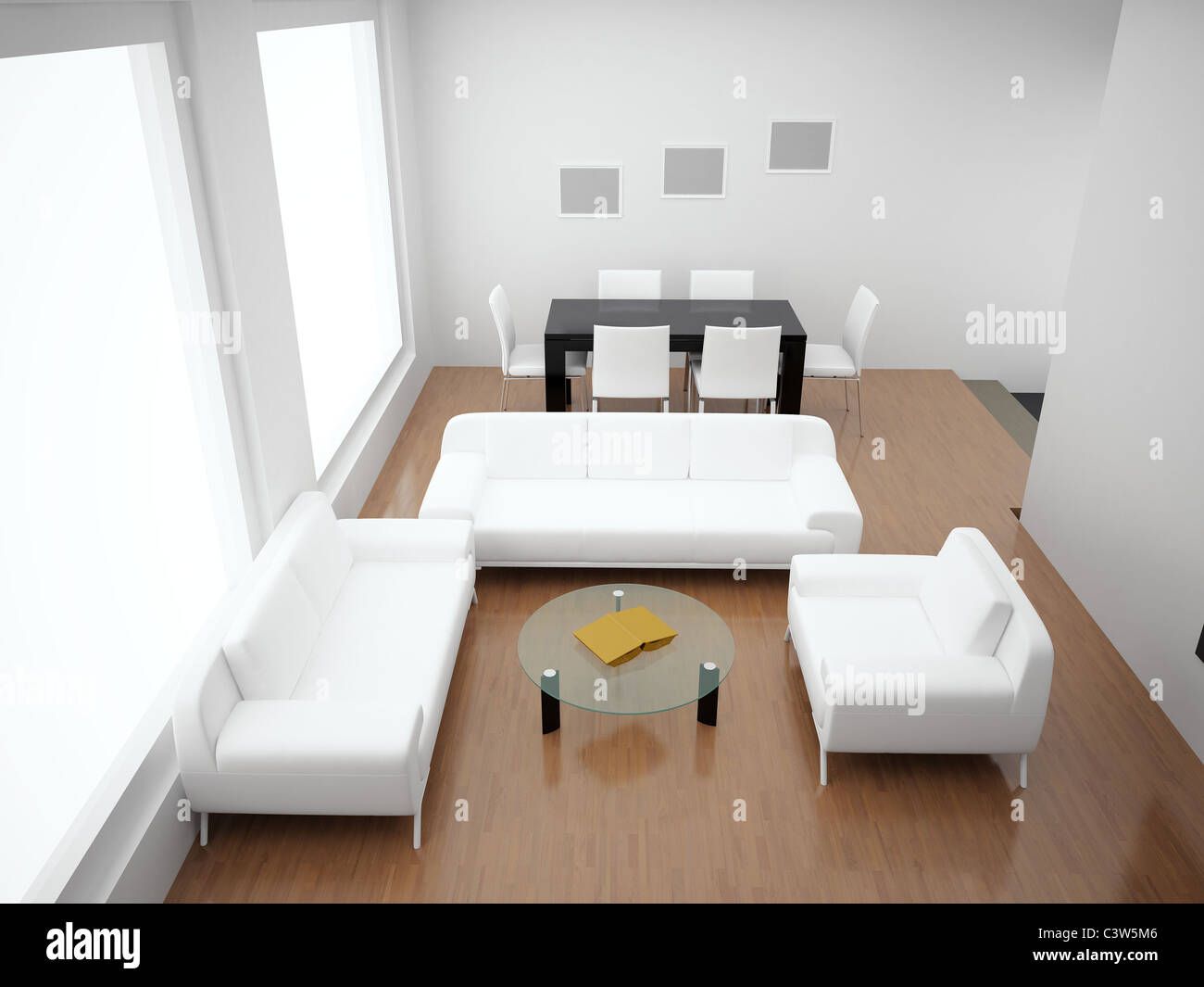 Interior of the modern room. High resolution image. 3d rendered ...