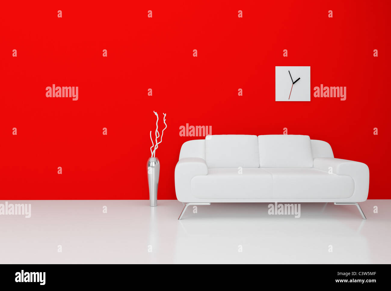 High resolution image. 3d rendered illustration. Interior of the modern ...