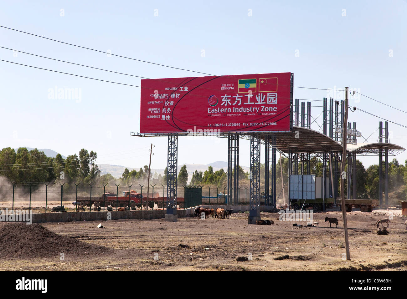 Construction site for new building and industry in Addis Ababa ...