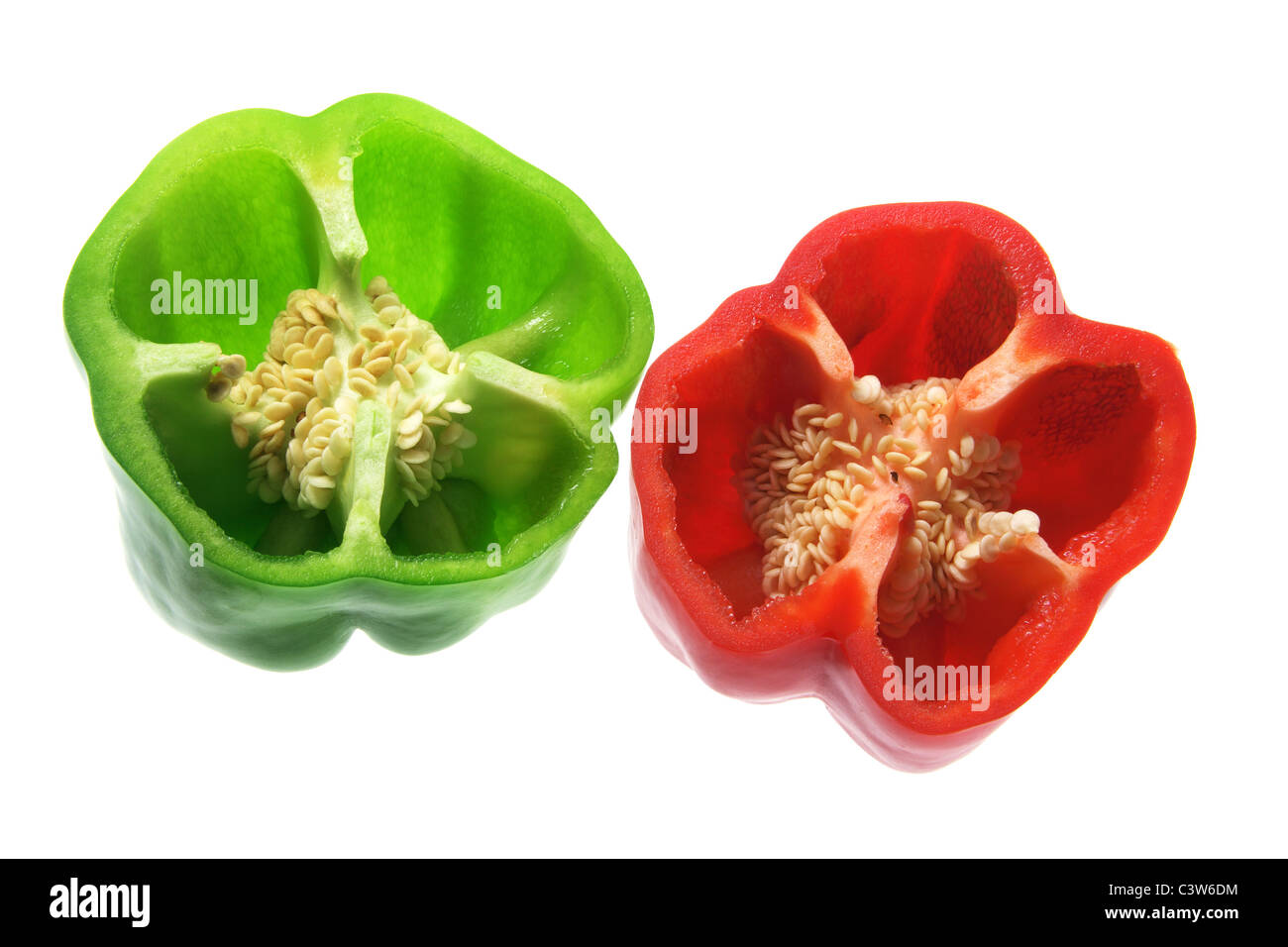 Peppers and half cut out hi-res stock photography and images - Alamy