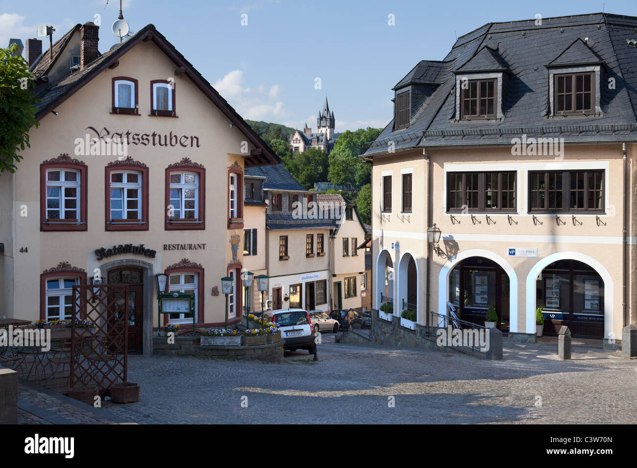 The historical old town of Koenigstein, near Frankfurt, Germany, a ...