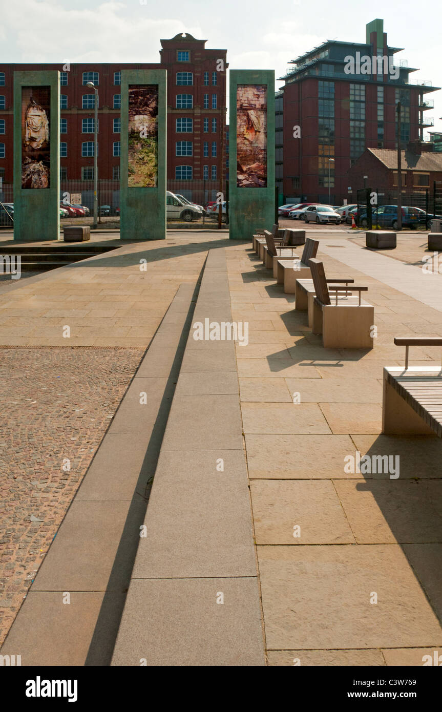 Sentinels, artworks by Dan Dubowitz, in Cutting Room Square, Ancoats ...