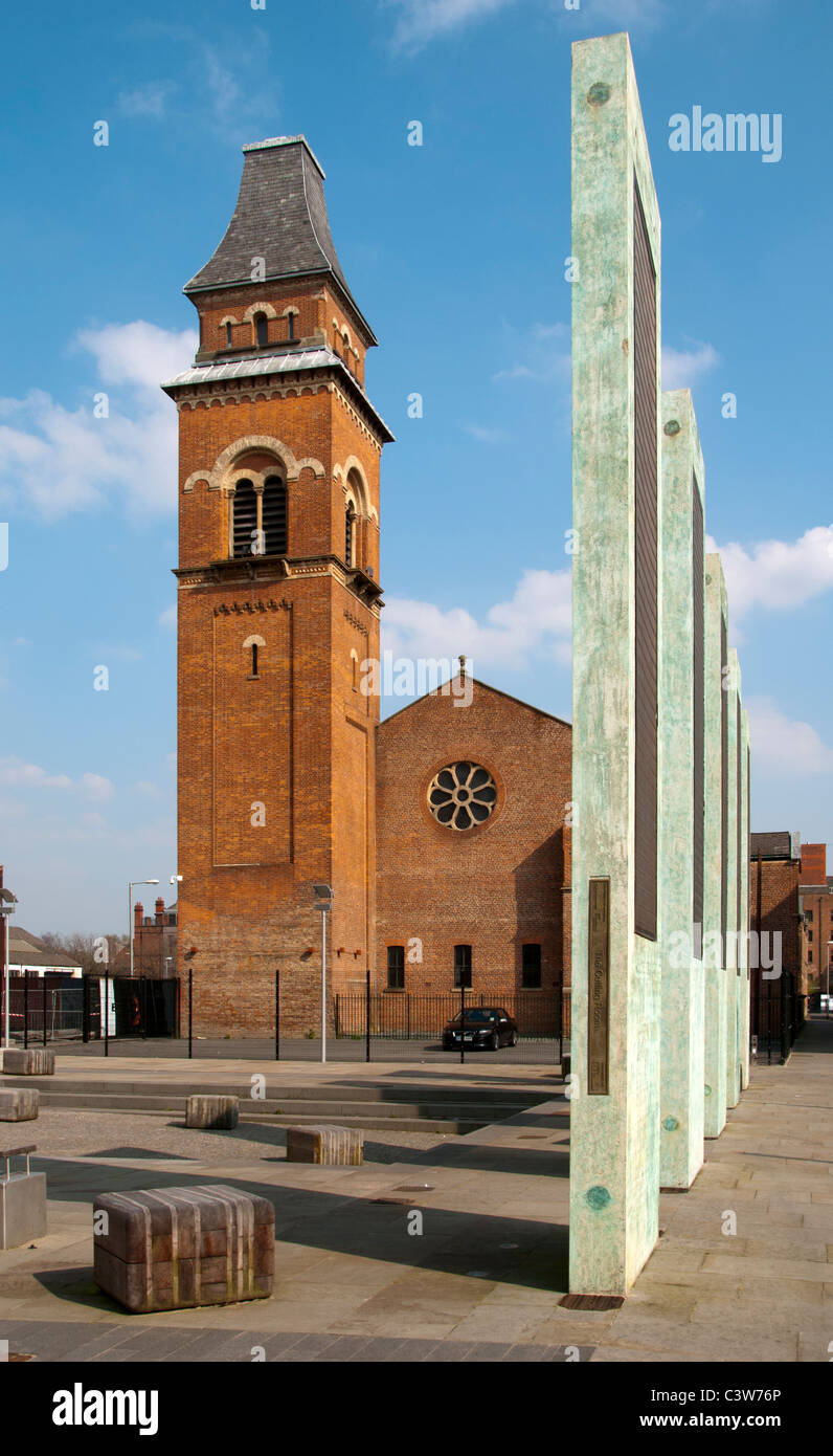 Sentinels, artworks by Dan Dubowitz, in Cutting Room Square with the ...