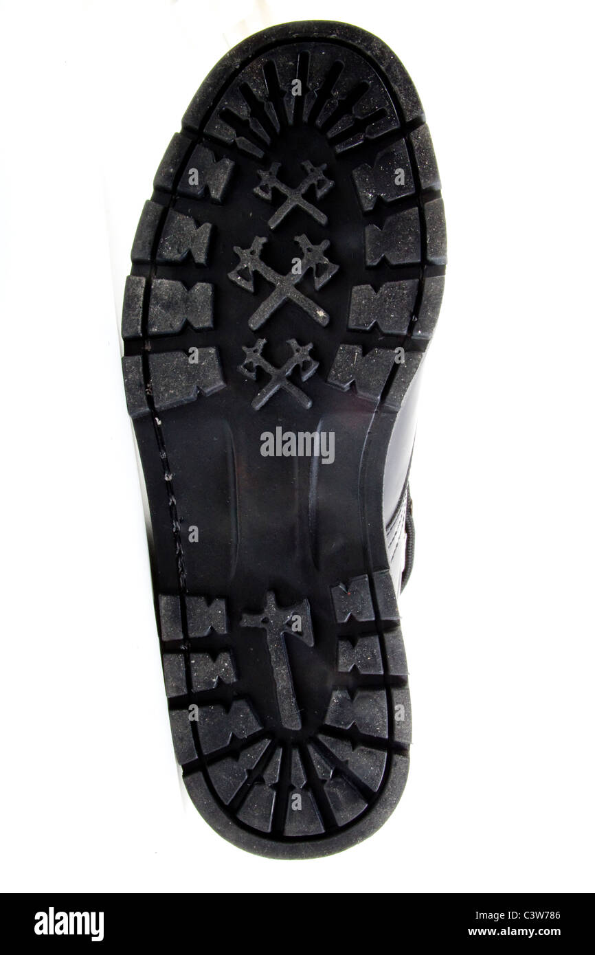 Sole of black boot Stock Photo - Alamy