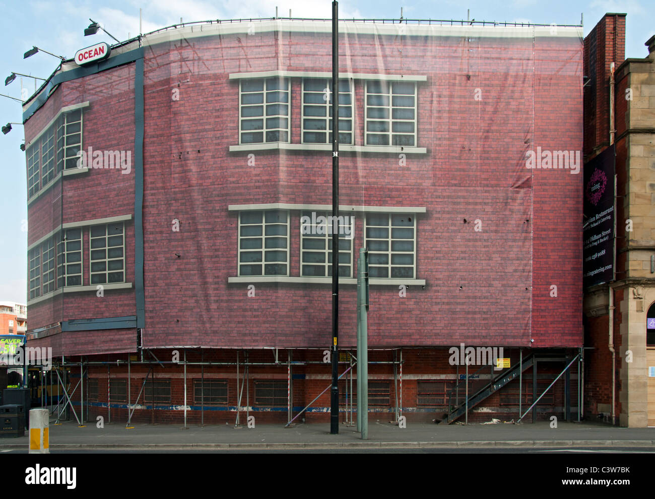 'Wrapped' building, made to look like a finished building, Northern ...