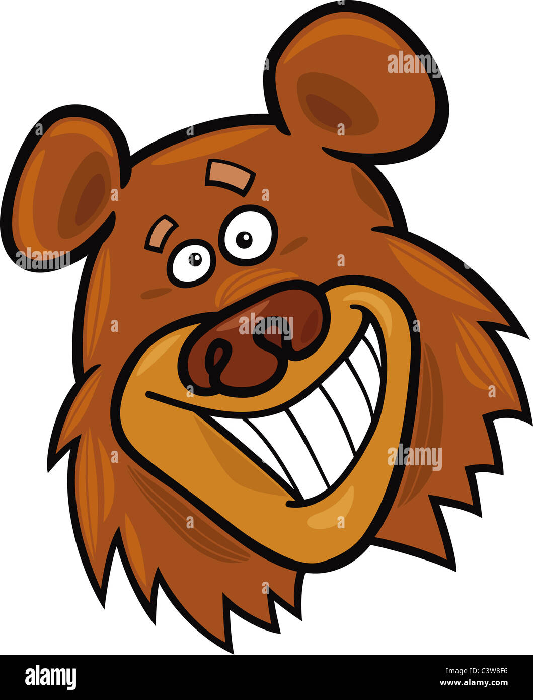 cartoon illustration of funny bear Stock Photo - Alamy