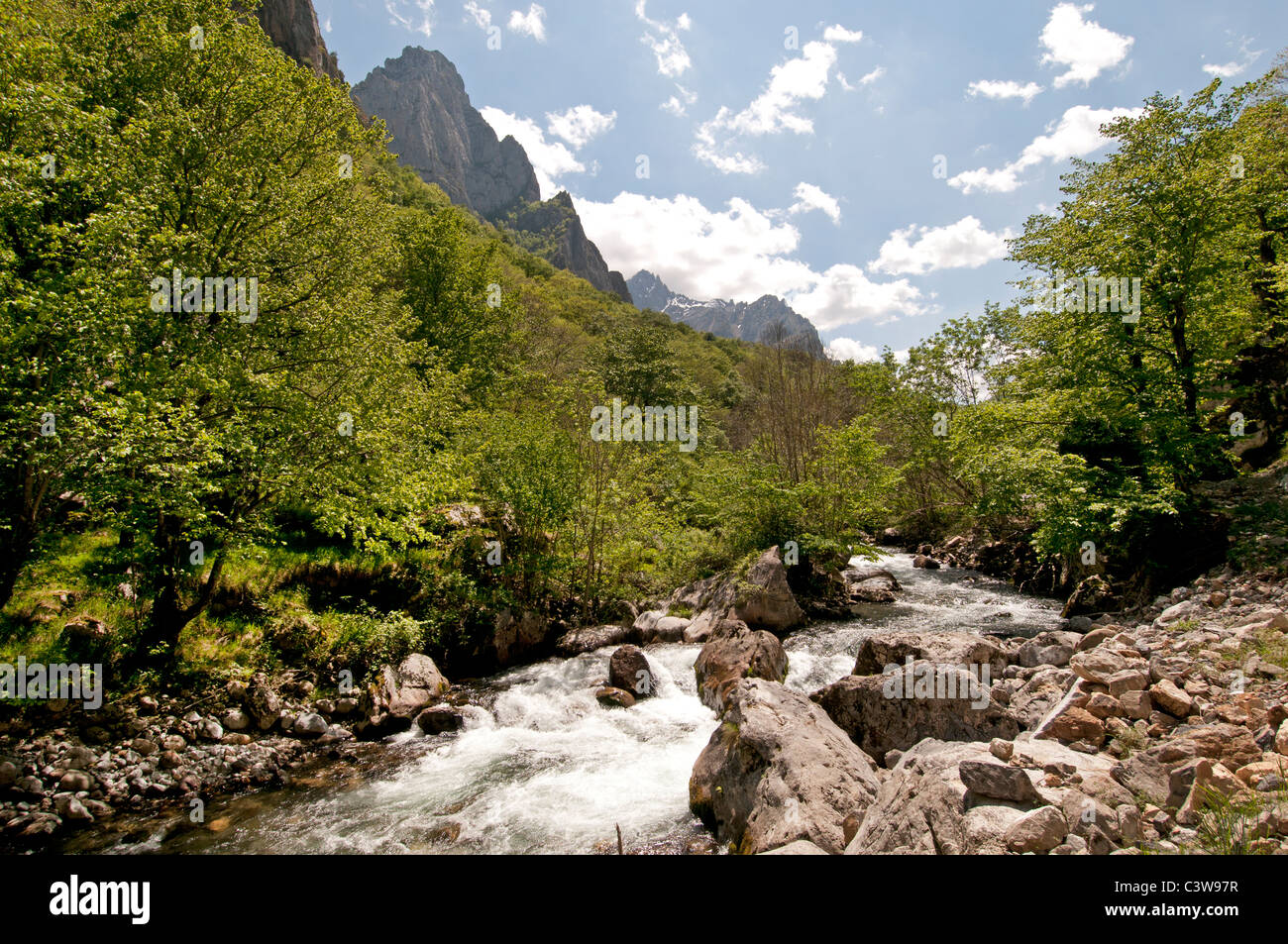 The Picos de Europa northern coast of Spain Cantabrian Mountains Stock ...