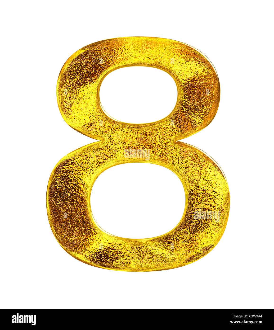 Yellow metal number Stock Photo - Alamy