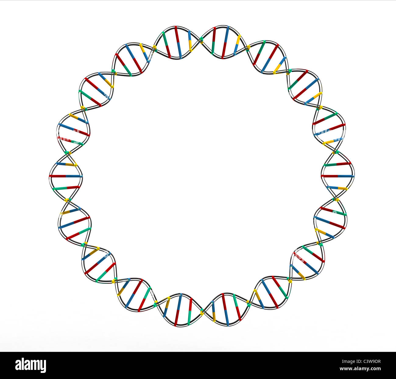 Render of DNA isolated on white background Stock Photo - Alamy