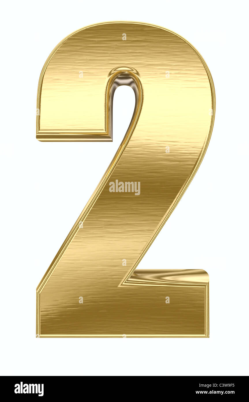 Yellow metal number Stock Photo - Alamy