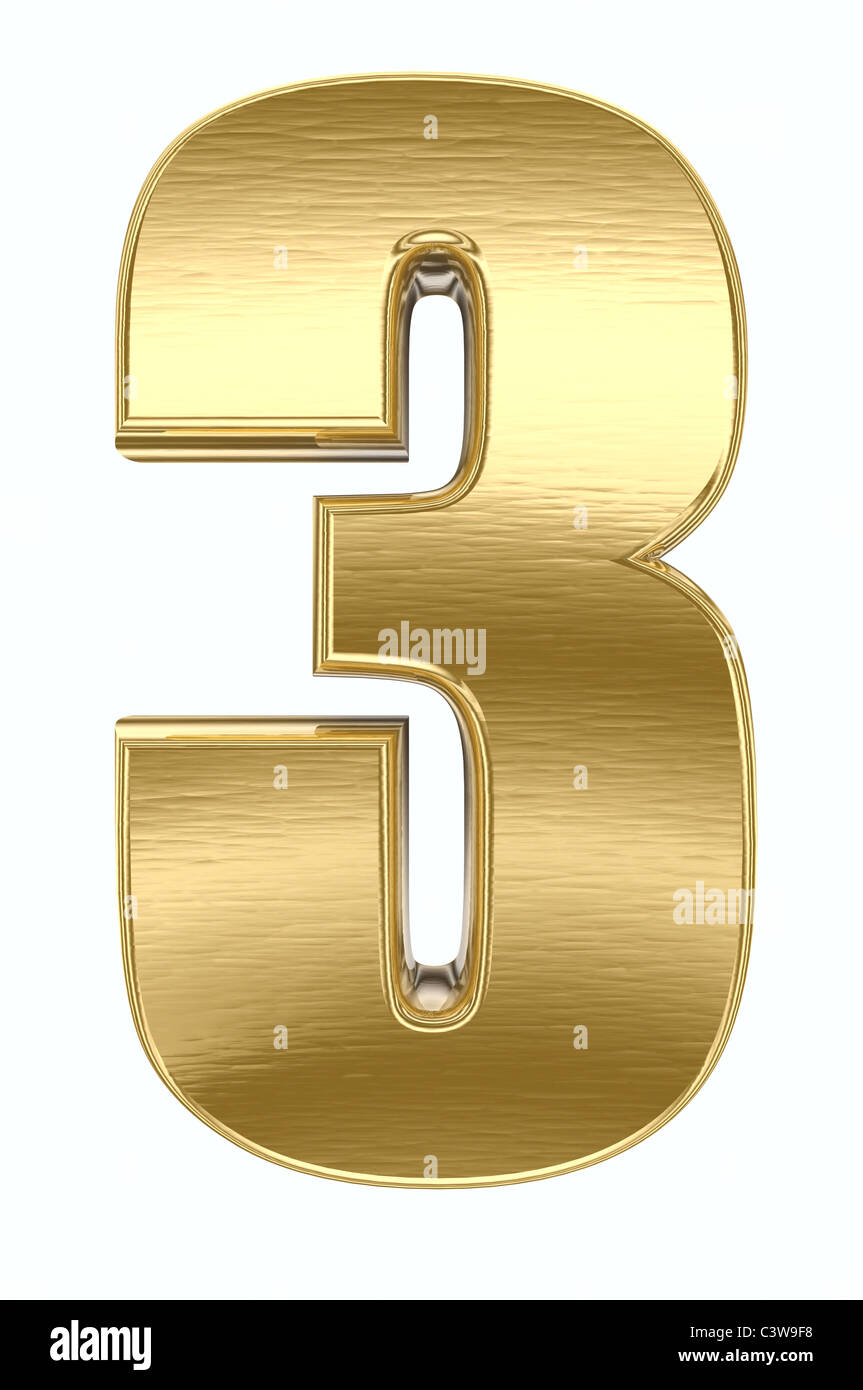 Yellow metal number Stock Photo - Alamy