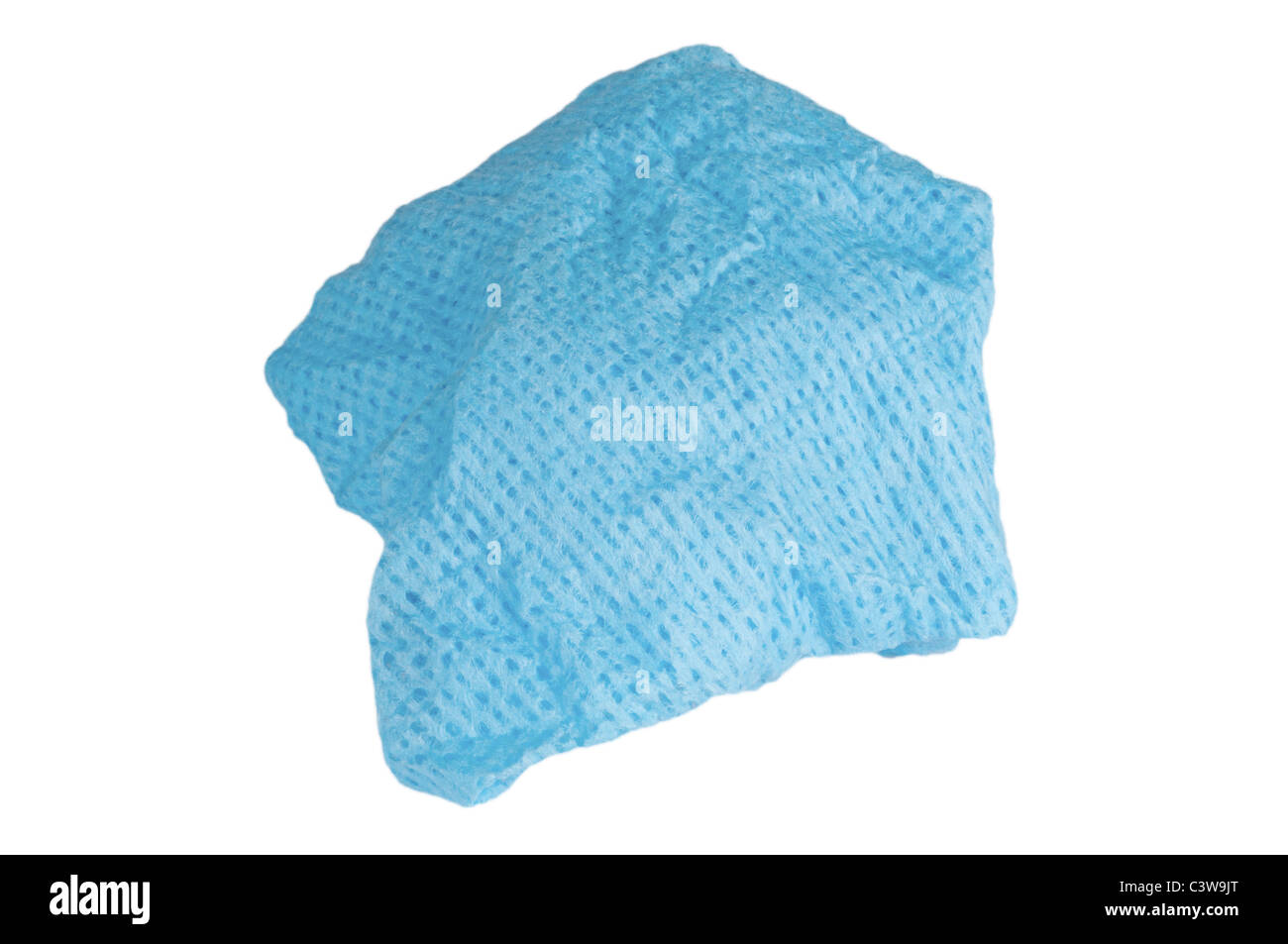 Blue Cleaning Cloth on a White Background Stock Photo - Alamy