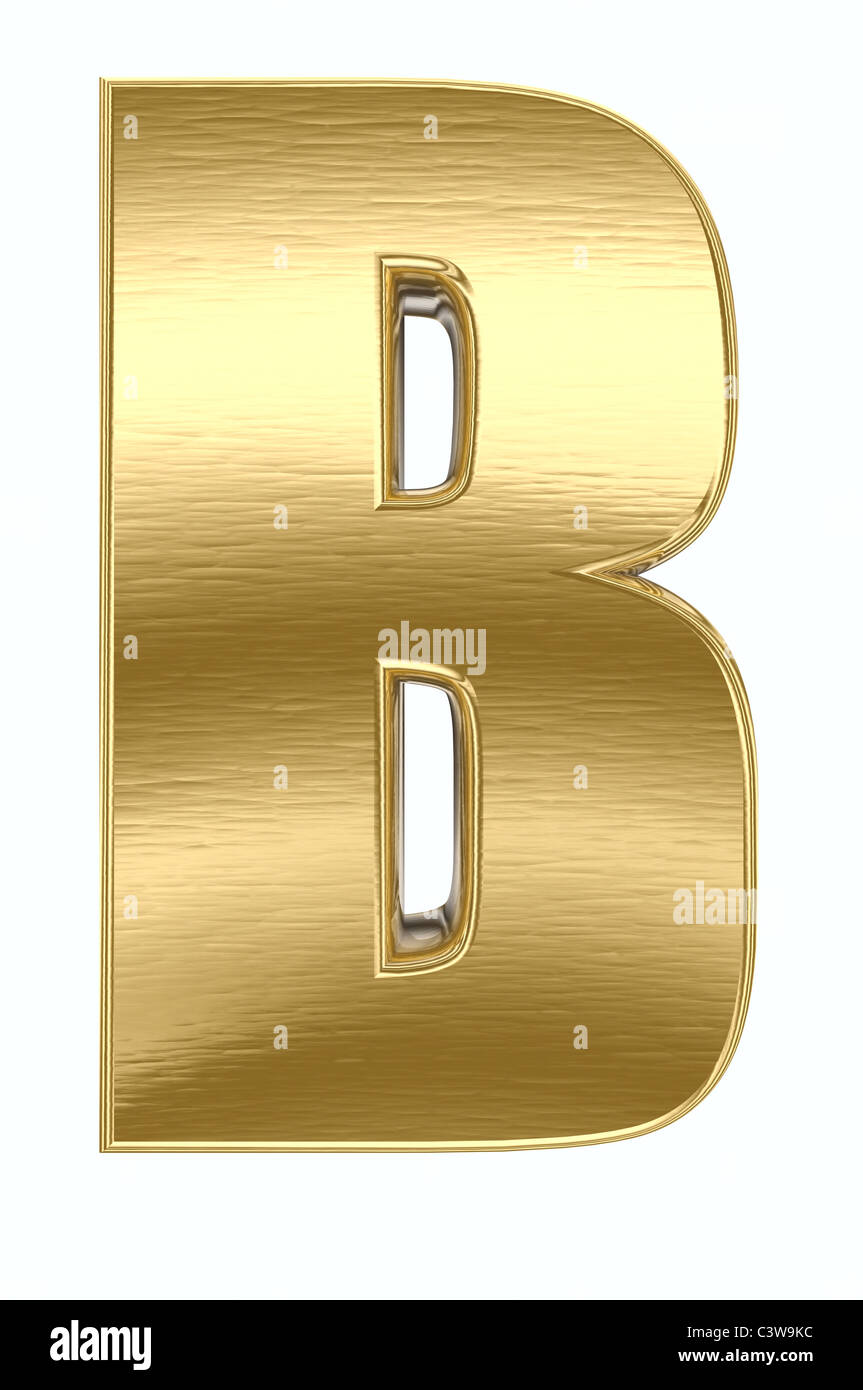 Yellow metal letter Stock Photo - Alamy
