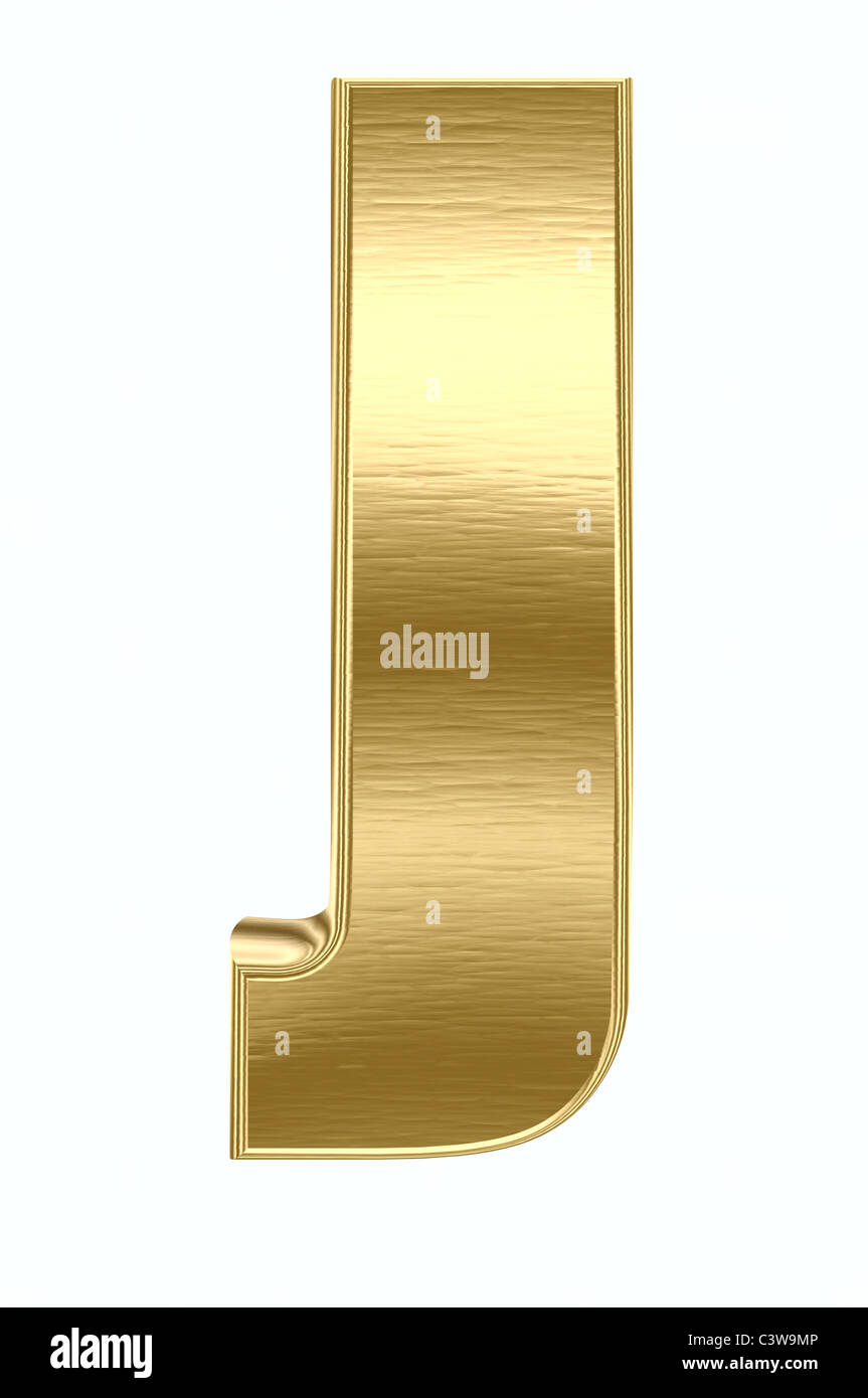 Yellow metal letter Stock Photo - Alamy
