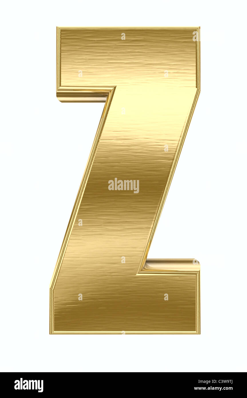 Yellow metal letter Stock Photo - Alamy