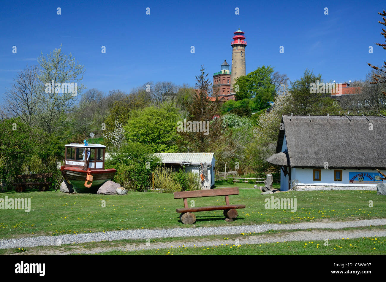Lighthouse at Kap Arkona, Baltic island of Rugen, Germany Stock Photo ...
