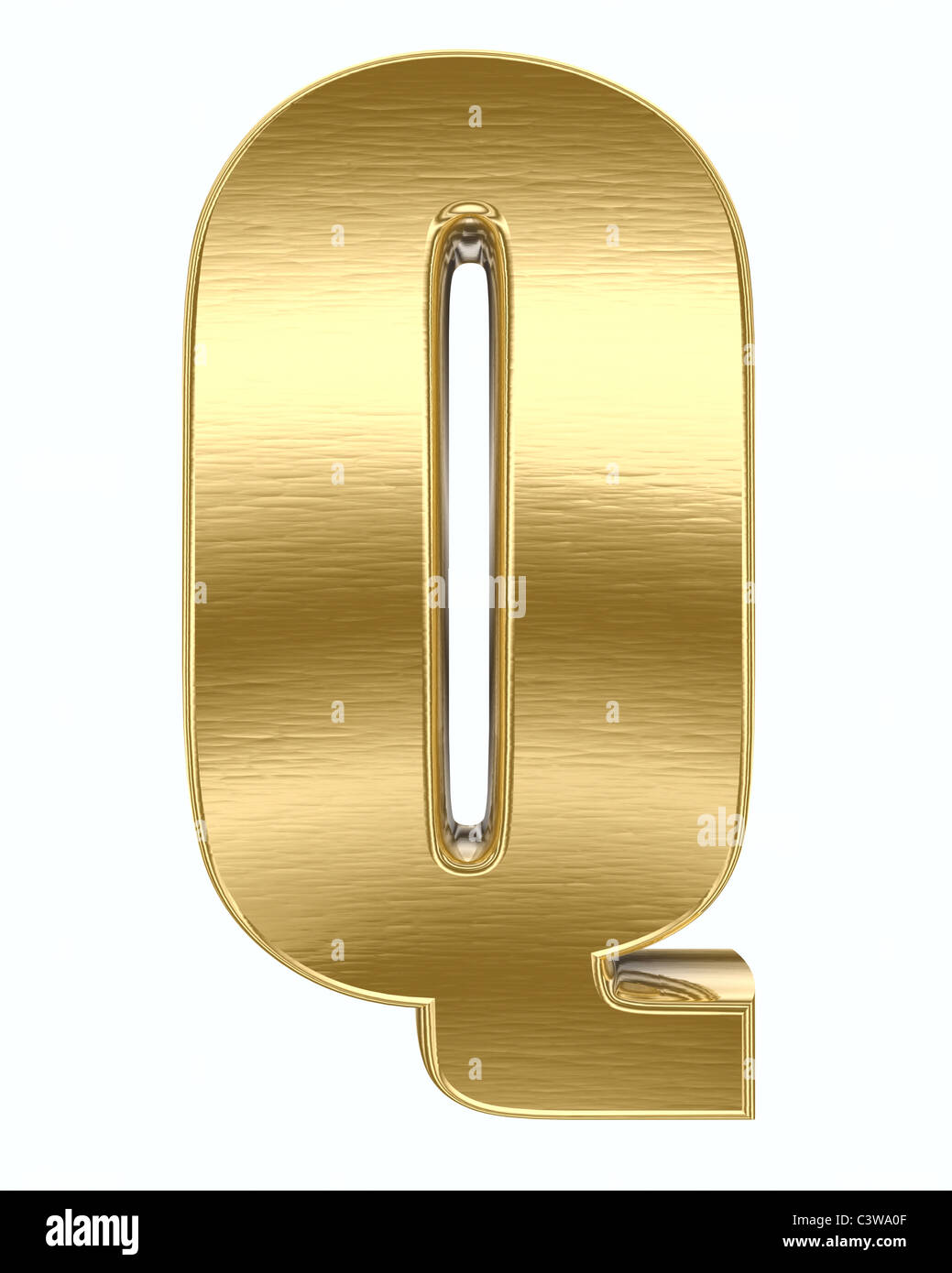 Yellow metal letter Stock Photo - Alamy