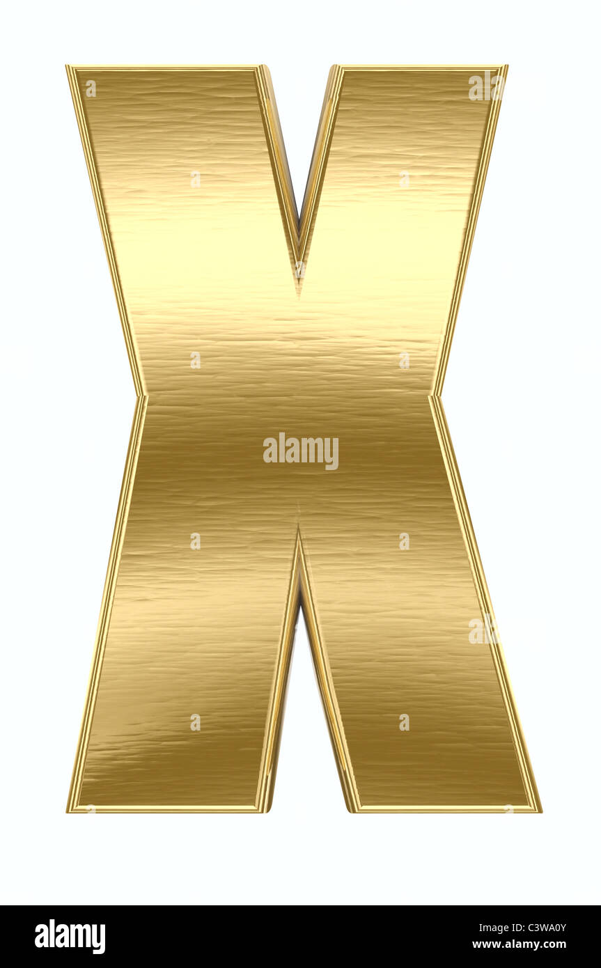 Yellow metal letter Stock Photo - Alamy