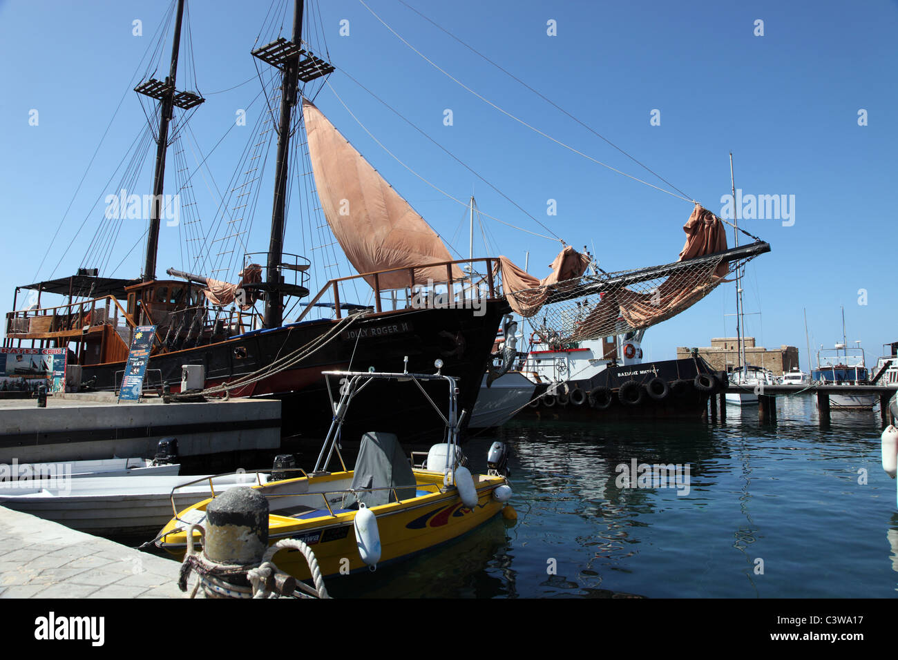 Paphos cyprus harbour hi-res stock photography and images - Alamy