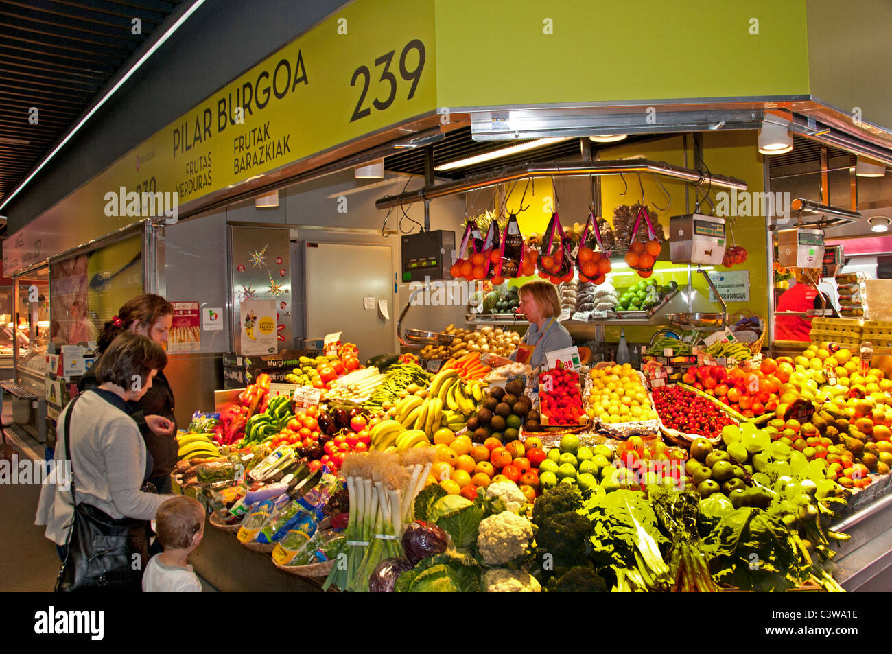 The New Bilbao Market Mercado de la Rivera Spain Spanish Basque Country ...