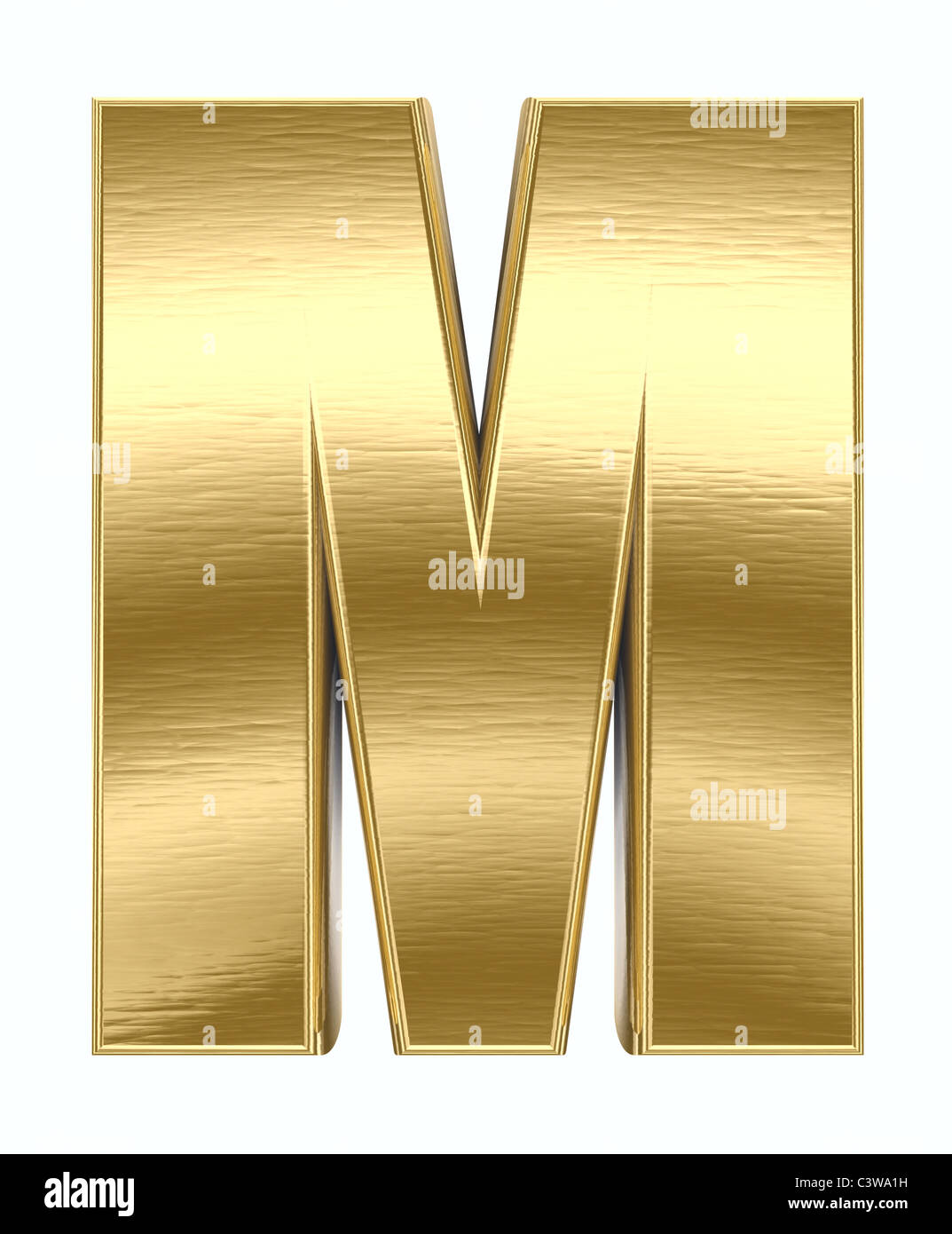 Yellow metal letter Stock Photo - Alamy