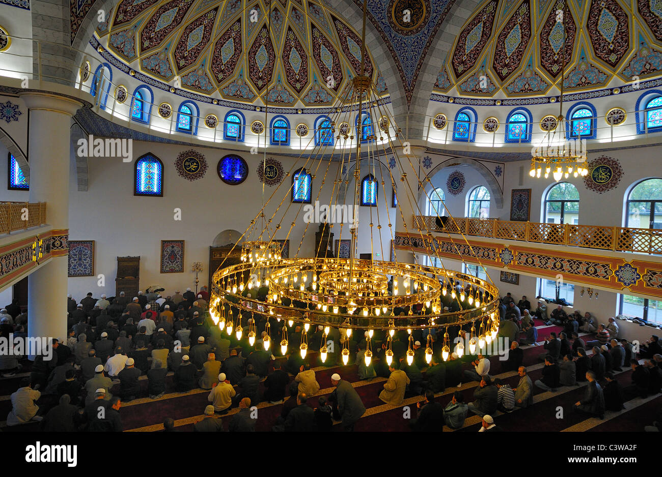 Muslims praying in mosque, Germany Stock Photo - Alamy
