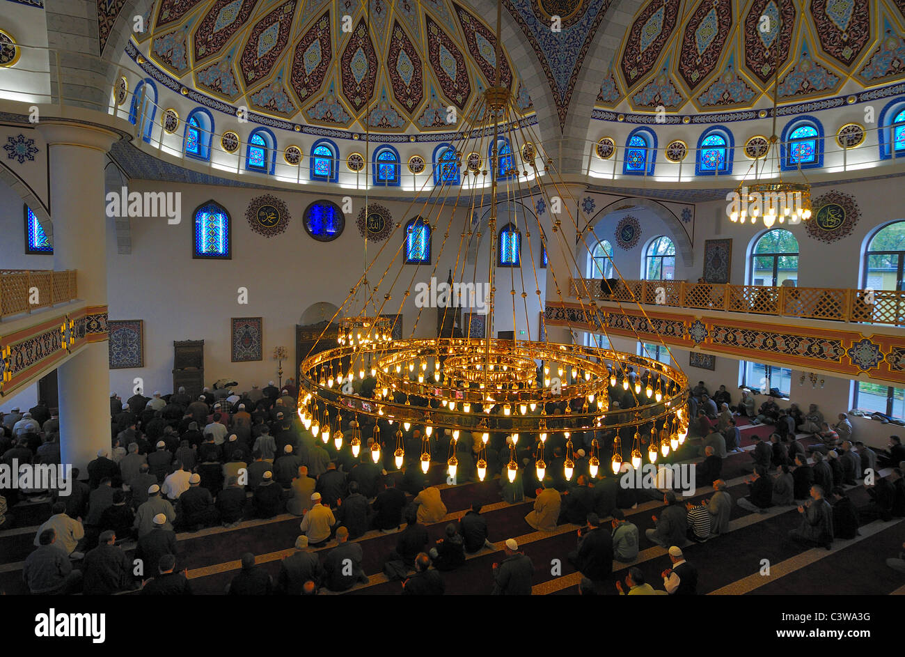 Muslims praying in mosque, Germany Stock Photo - Alamy