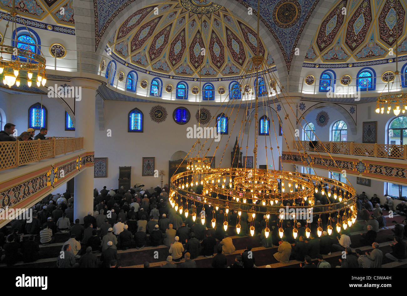 Muslims praying in mosque, Germany Stock Photo - Alamy